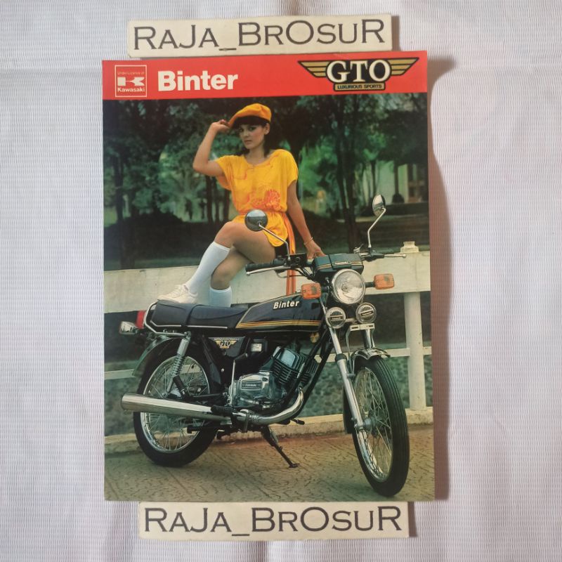 Jual Poster brosur flyer jadul lawas langka Kawasaki Binter GTO KH 110 ...