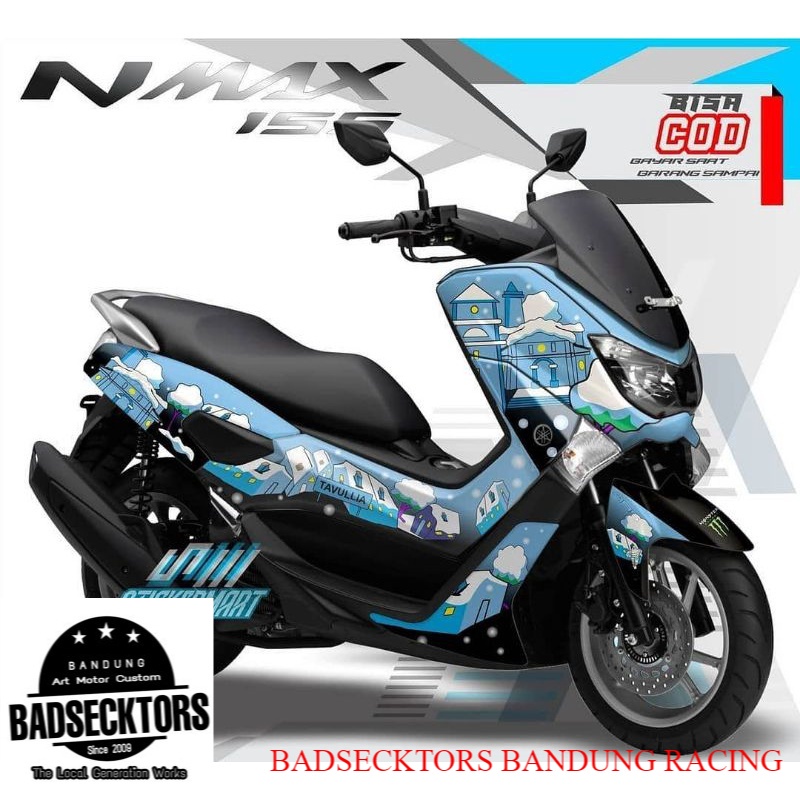 Jual STICKER DECAL YAMAHA NMAX TAVULLIA BIRU TOSCA keren | Shopee Indonesia