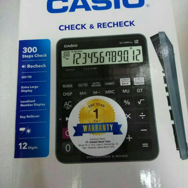 Jual Kalkulator calculator casio dj-120D plus original garansi resmi | Shopee Indonesia