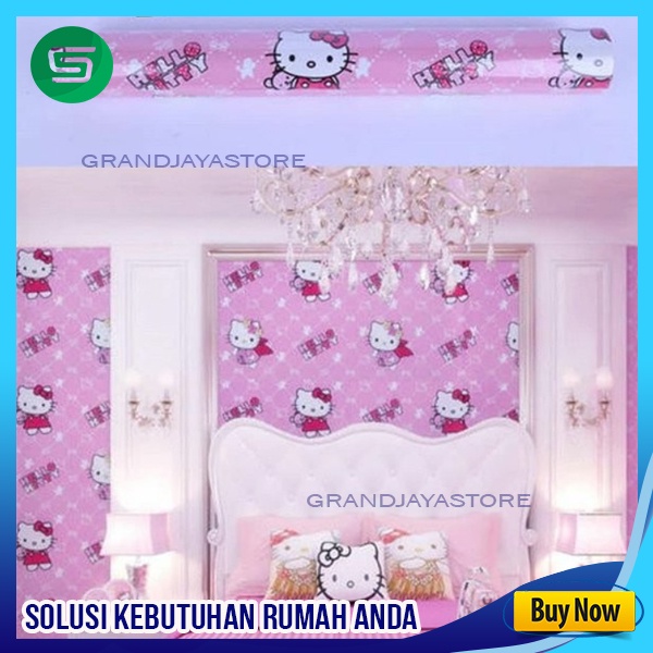 Jual WALLPAPER DINDING Hello Kitty Kamar Anak / wallpaper sticker karakter | Shopee Indonesia