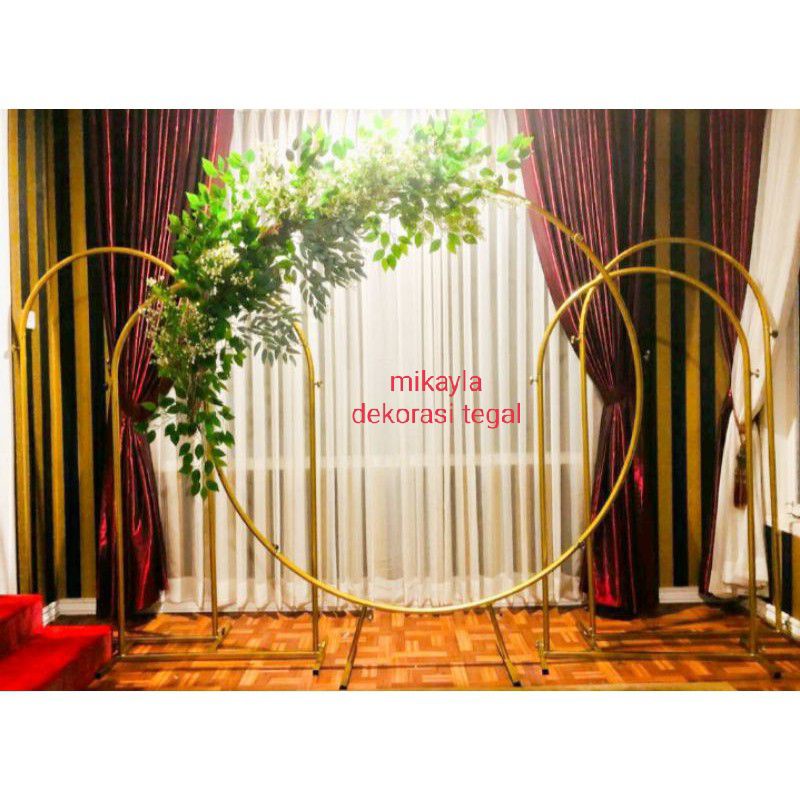 Jual PAKET Rangka Bulat Lingkaran Circle Dekorasi Wedding + 4 STANDING ...