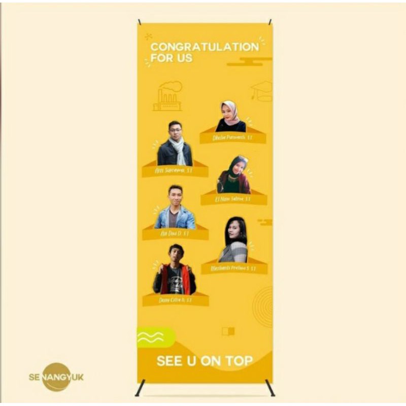 Jual CETAK X BANNER INDOOR GRATIS DESIGN (WISUDA, WEDDING, SUNAT, ULANG ...