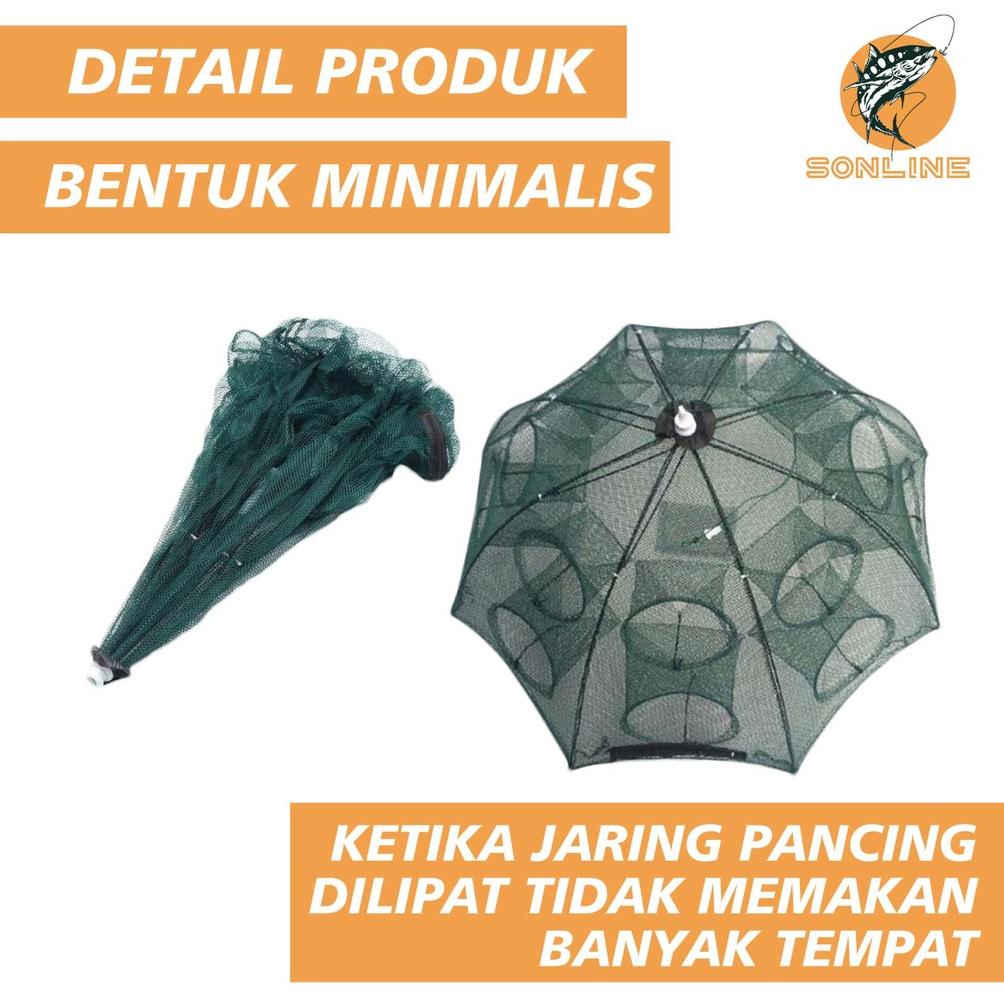 Jual Sonline Payung Bubu Jaring Jebakan Perangkap Udang Ikan Kepiting Model Payung 16 Lubang ...