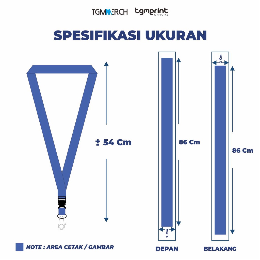 Jual TGM MERCH - Cetak Custom Lanyard 2cm | 2 Sisi | Shopee Indonesia