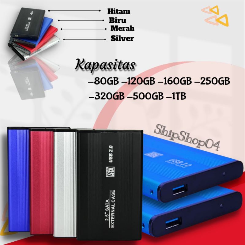 Jual PROMO HARDISK EKSTERNAL KAPASITAS 80GB 120GB 160GB 250GB 320GB ...