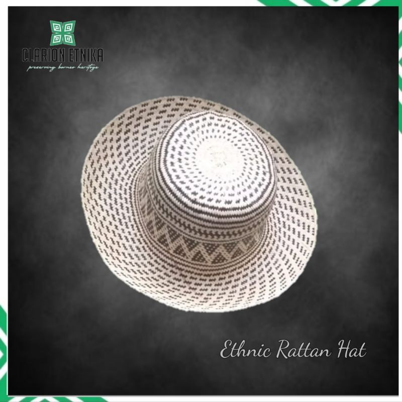 Jual Topi Etnik Anyaman Rotan Lebar Motif Khas Kalimantan | Shopee ...