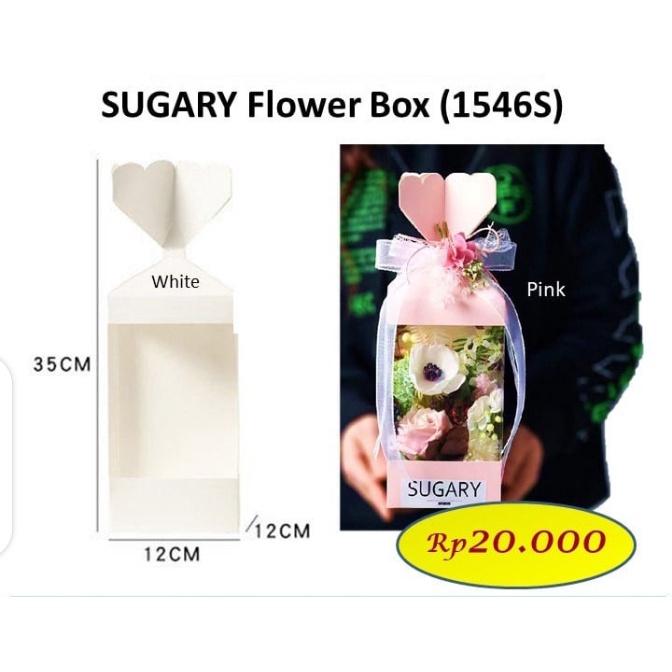 Jual Sugary flower box - box bunga - box kado - kotak bunga 1546 - barang florist | Shopee Indonesia