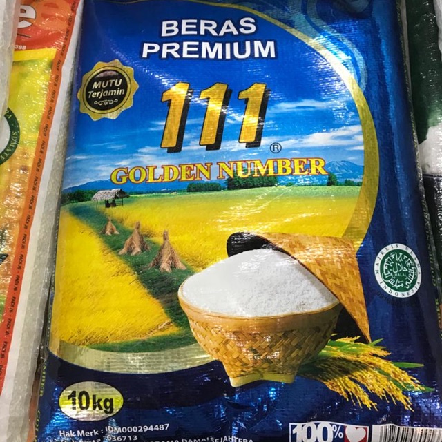Jual Beras asli golden number 111 ( 10 kg ) | Shopee Indonesia