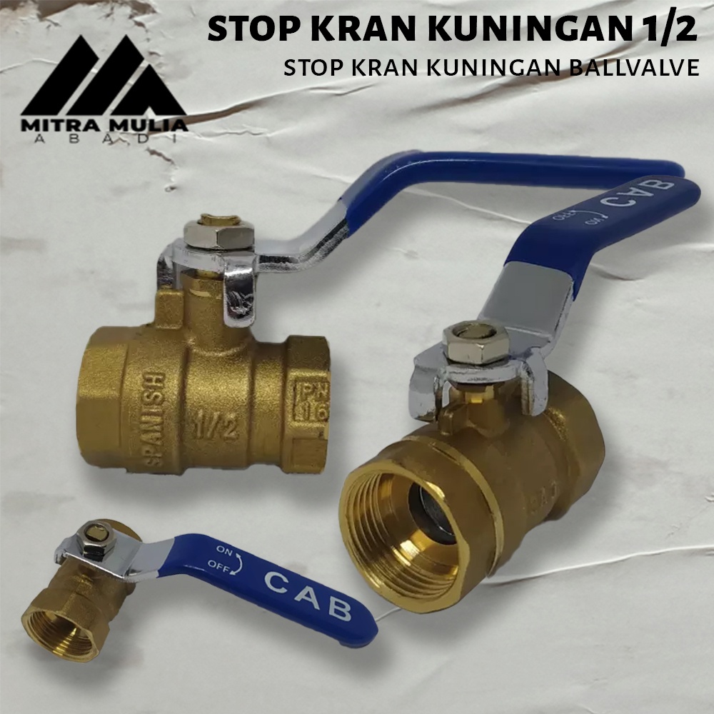 Jual Ball Valve Kuningan ukuran 1/2 inchi - stop Kran Keran | Shopee ...