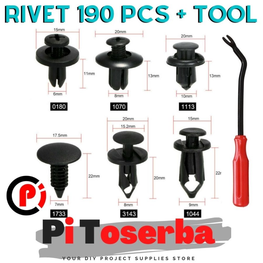 Jual Baut Rivet Universal banyak Jenis Untuk Mobil Motor Fender ...