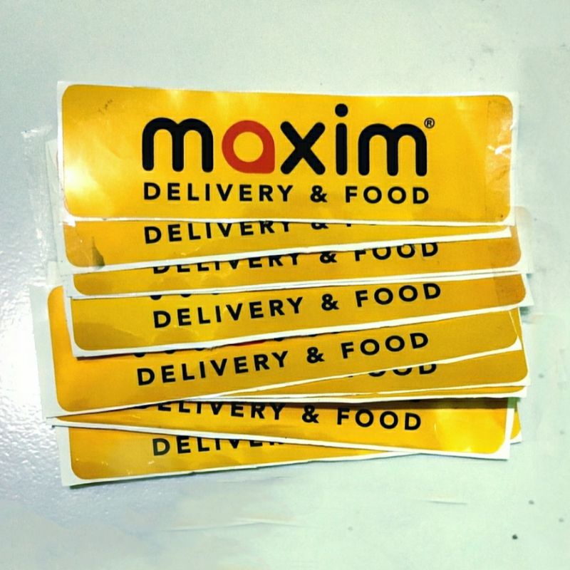 Jual STIKER MAXIM PREMIUM DELIVERY & FOOD HELM | MOTOR | MOBIL OJEK ...