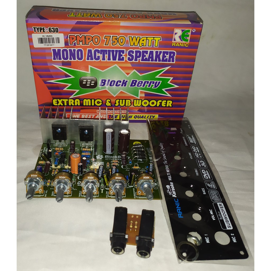 Jual Kit Ranic Kit Power Speaker Active Mono Block Berry 750 Watt Pmpo ...