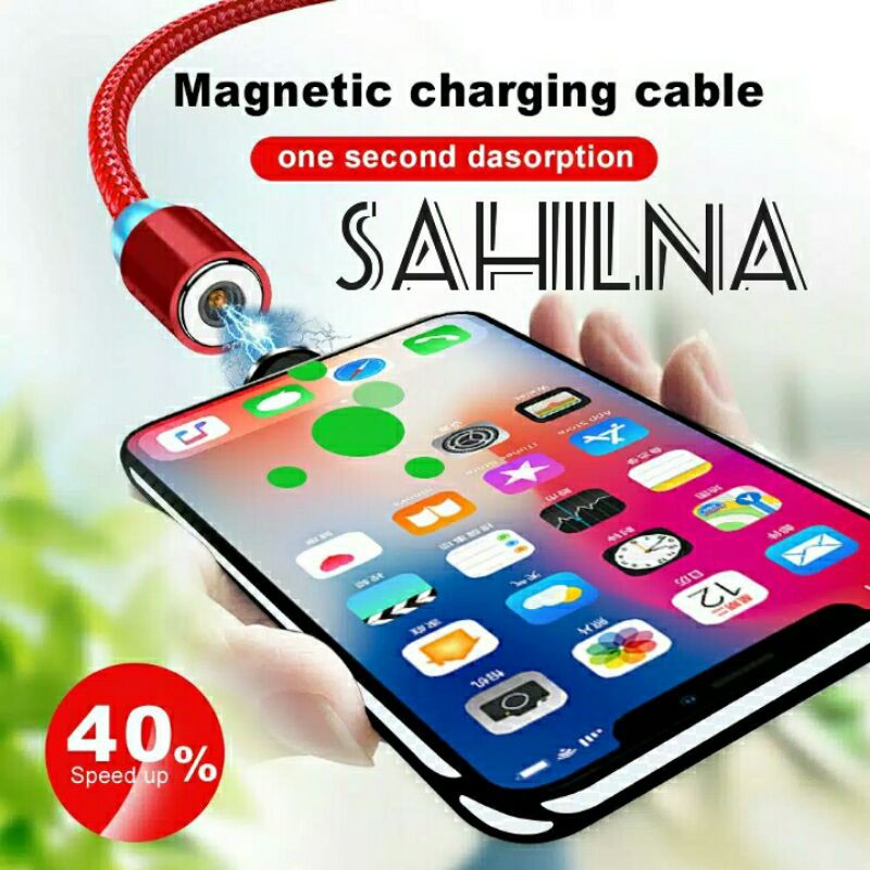 Jual Kabel Data Cas fast charger magnetic led indikator | Shopee Indonesia