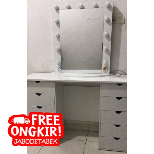Jual MEJA MAKEUP MINIMALIS DOUBLE | Shopee Indonesia