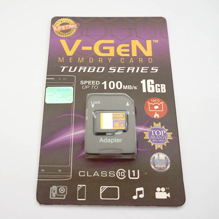 Jual Micro SD V-GeN 16GB Class 10 turbo + adapter Memori MicroSD vgen ...