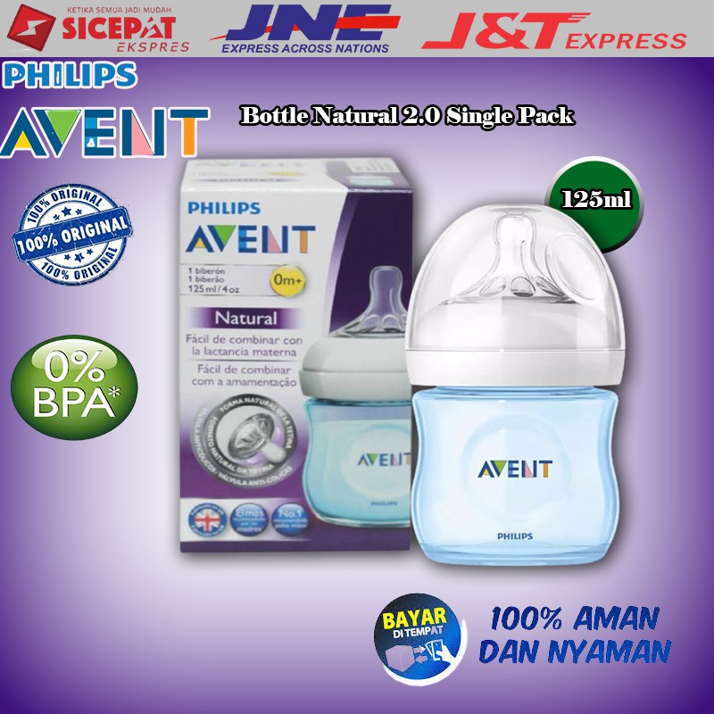 Jual Philips Avent Bottle Natural 2.0 125ml - Botol Dot Susu Bayi Blue ...