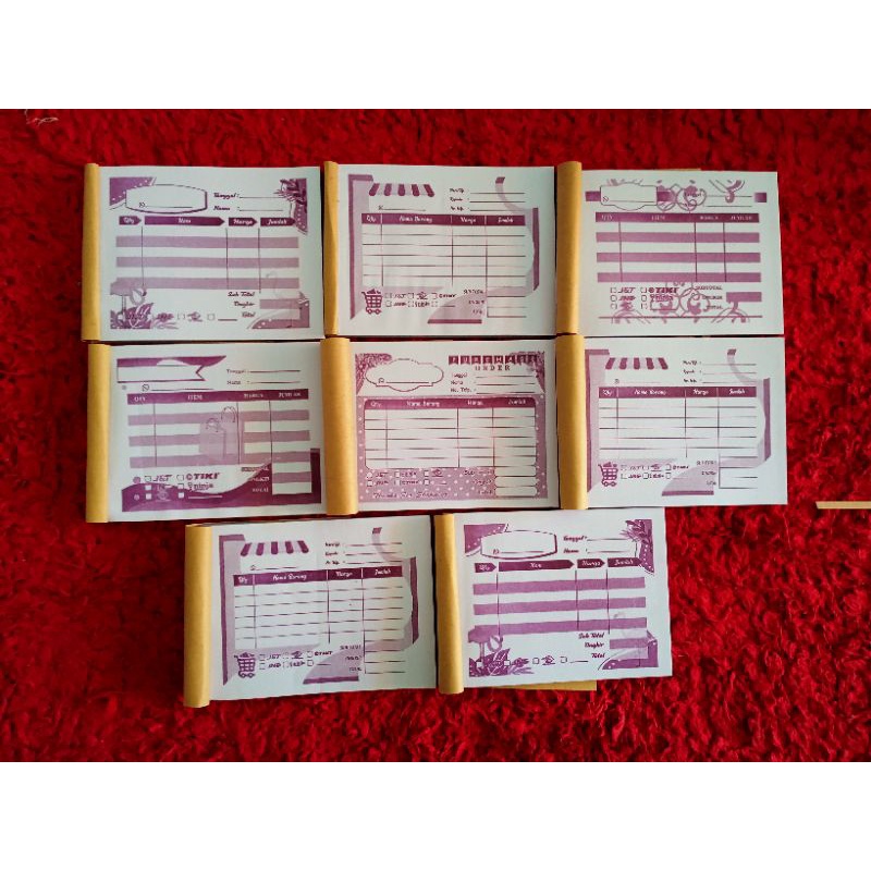 Jual [TERMURAH ISI 50 LEMBAR NOTA MINI] NOTA MINI / NOTA OLSHOP MINI / NOTA ONLINESHOP/ NOTA ...