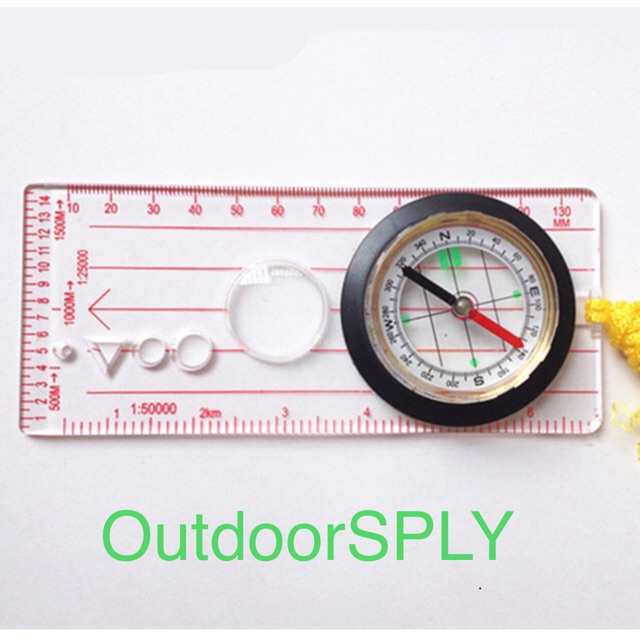 Jual Map Scale Compass Ruler Kompas Liquid Filled DC45-5D | Shopee ...