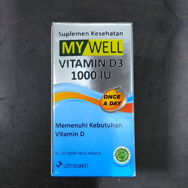 Jual My Well Vitamin D3 1000 IU / Vitamin Tulang / Vitamin ibu hamil ...
