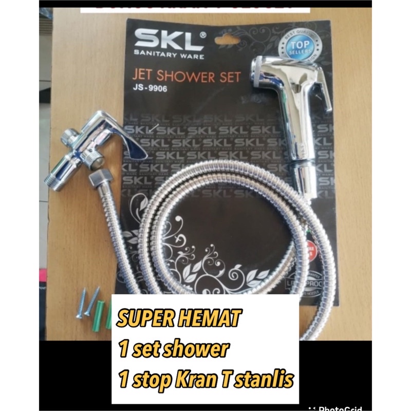 Jual Promo paket shower toilet bidet jet washer stanlis+kran shower ...