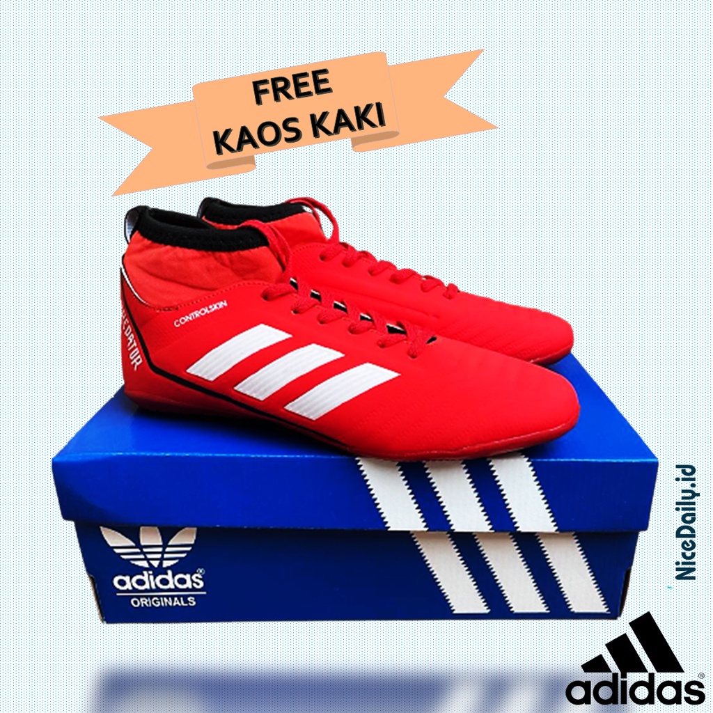 Jual Sepatu Futsal Premium Adidas Predator Control Skin IN Solar Red ...
