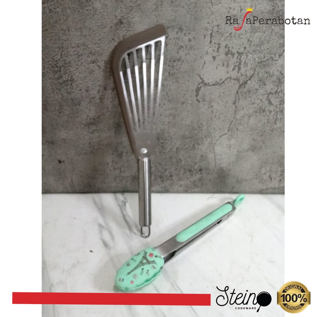 Jual Stein Steincookware Flipper Dan Food Tong / Capitan Dan Spatula ...