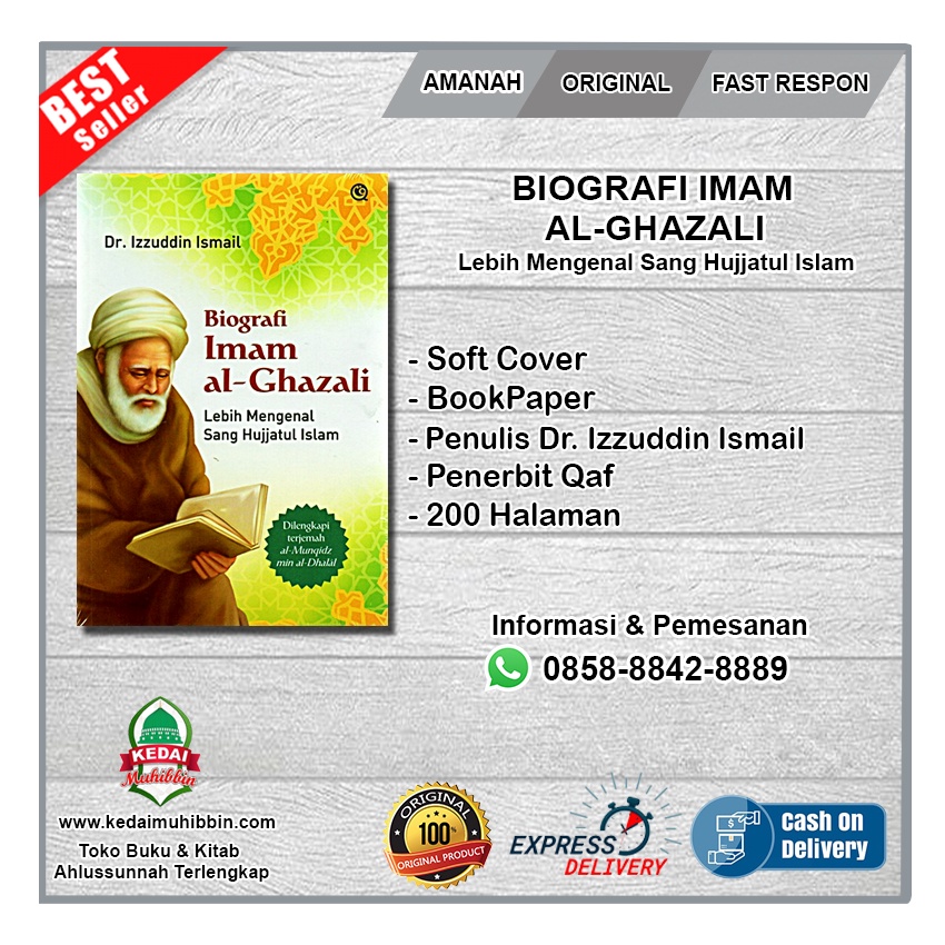 Jual BIOGRAFI IMAM AL-GHAZALI Qaf Media - Lebih Mengenal Sang Hujjatul Islam (100% Original ...