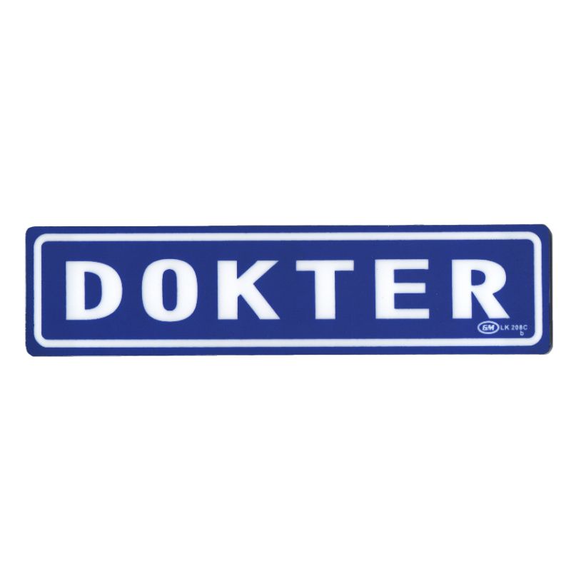 Jual Papan Tanda / Sign Board / Label Acrylic DOKTER (A/B) LK 208 C ...