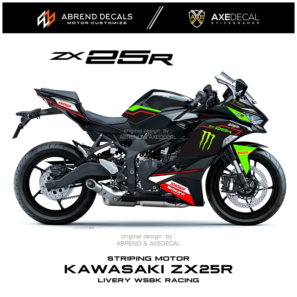 Jual STRIPING ZX25R LIVERY KRT WSBK RACING TEAM / STIKER MOTOR KAWASAKI NINJA ZX 25R DESIGN ...