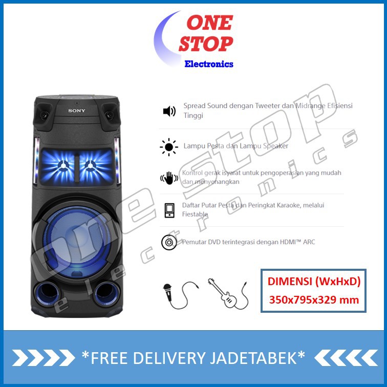 Jual SONY MHC-V43D High Power Audio System with BLUETOOTH® Technology ...