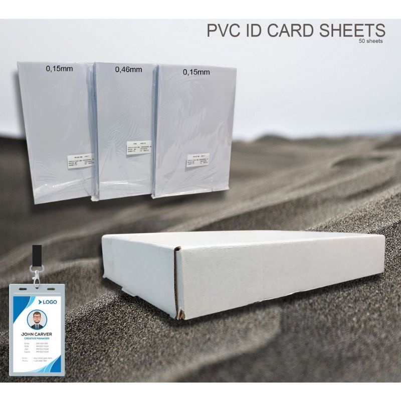 Jual PVC ID CARD Instant 50 Sheets Tebal 0,76mm Inkjet A4 Kualitas ...
