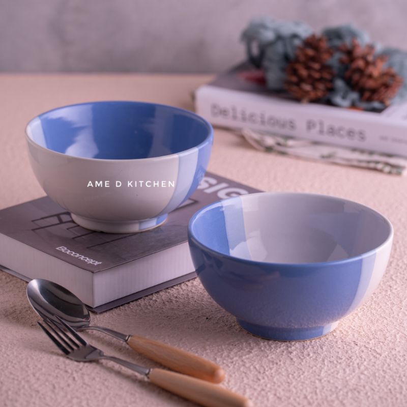 Jual Mangkok sup ramen keramik two tone biru violet | Shopee Indonesia