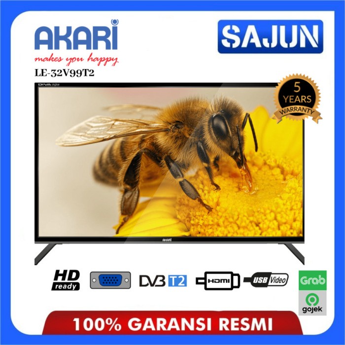Jual TV LED Akari 32 Inch 32V99T2 Digital TV USB Movie - Garansi 5 ...