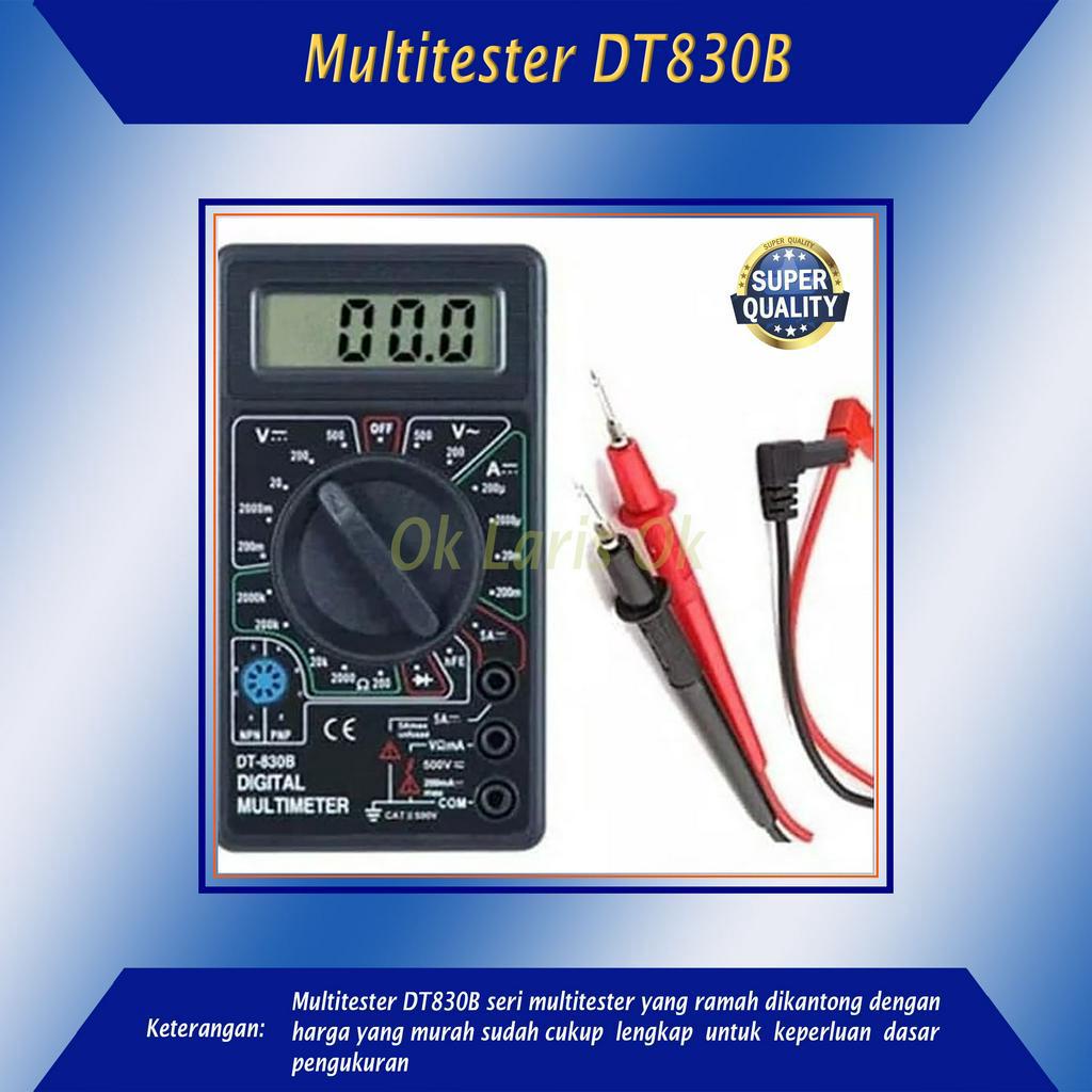 Jual Promo DT830B Multimeter multitester digital DT-830B avometer ...