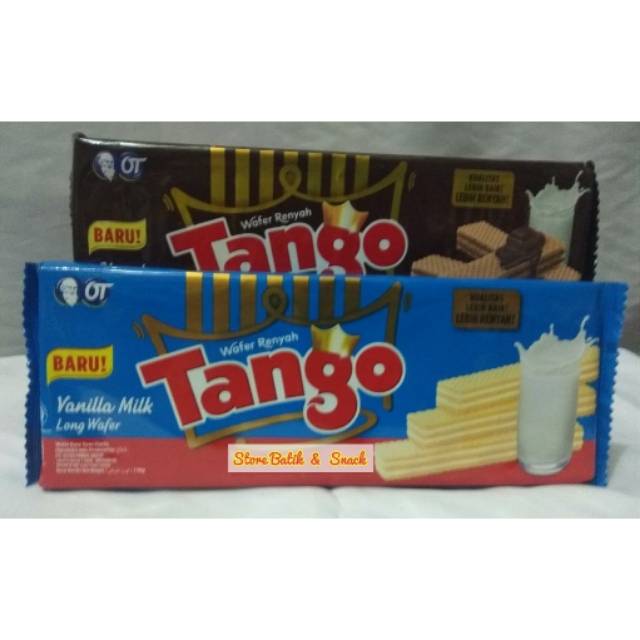 Jual Store snack Long Wafer Tango 130 gram/wafer coklat/wafer vanilla ...