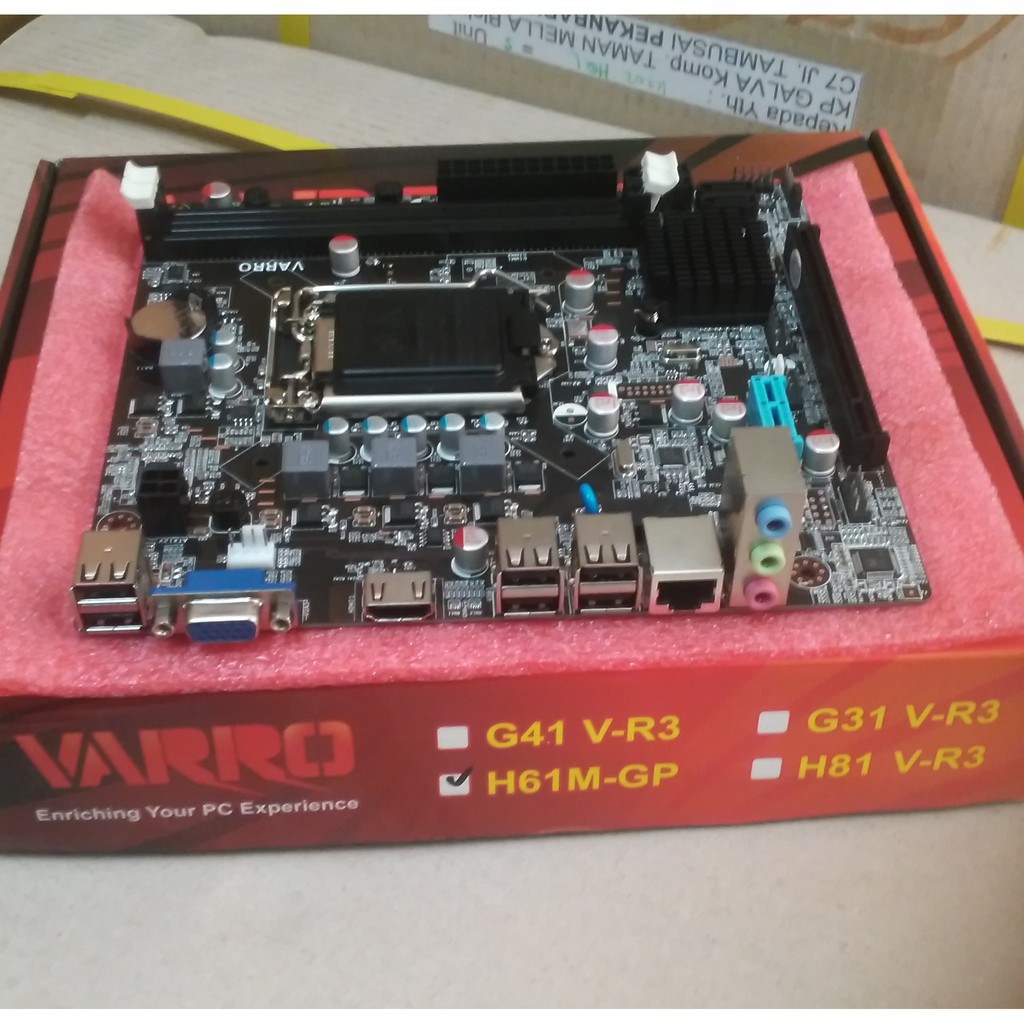 Jual Motherboard Varro H61M-GP soket LGA1155 DDR3 | Shopee Indonesia