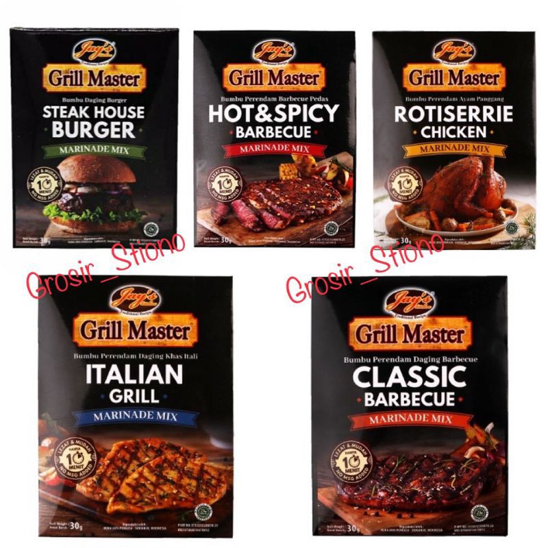Jual Jays Grill Master 30g/Steak House Burger/Hot Spicy/Classic Barbecue/Rotiserrie Chicken ...