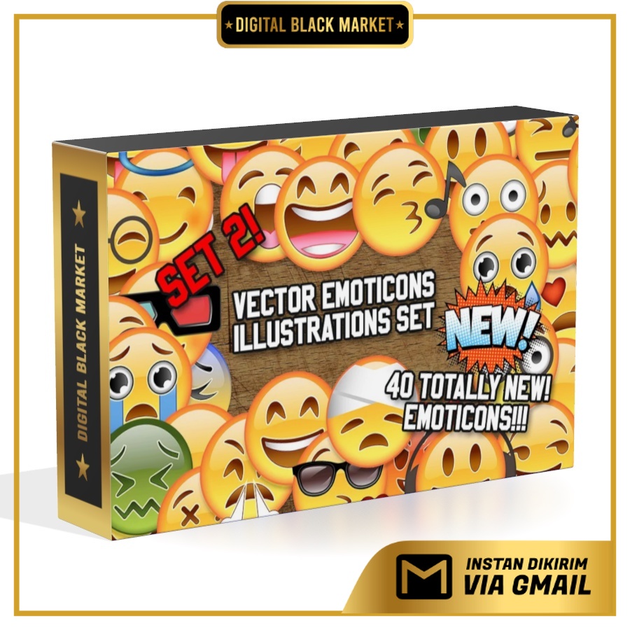 Jual ID2714 - 36 Vector Emoji Illustration Set | Koleksi Ilustrasi ...