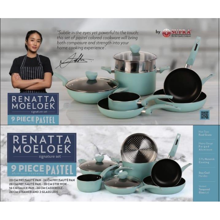 Jual Supra cookware set 9 pcs Chef Renatta Moeloek set 9pcs cookware ...