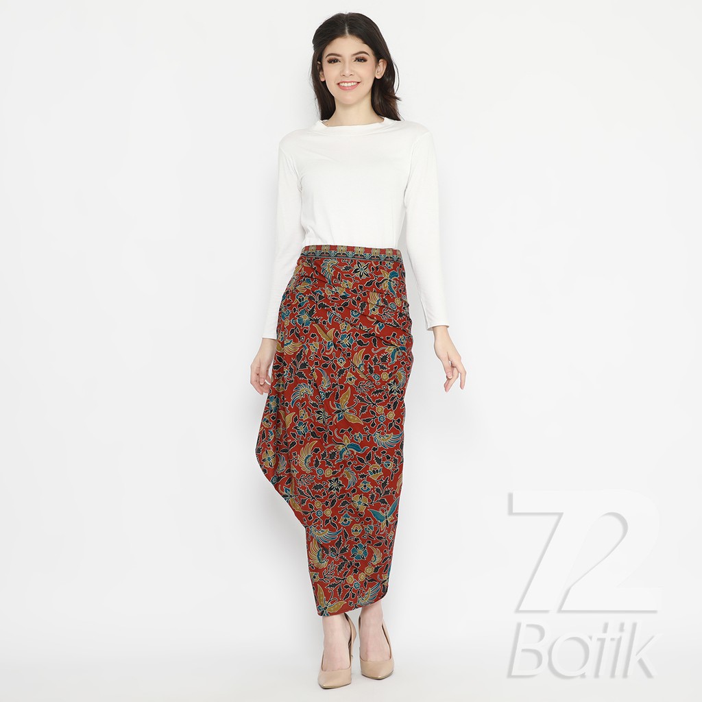 Jual ROK BATIK SPAN Skirt Lilit Kebaya Instan Modern Wanita Motif Kupu ...