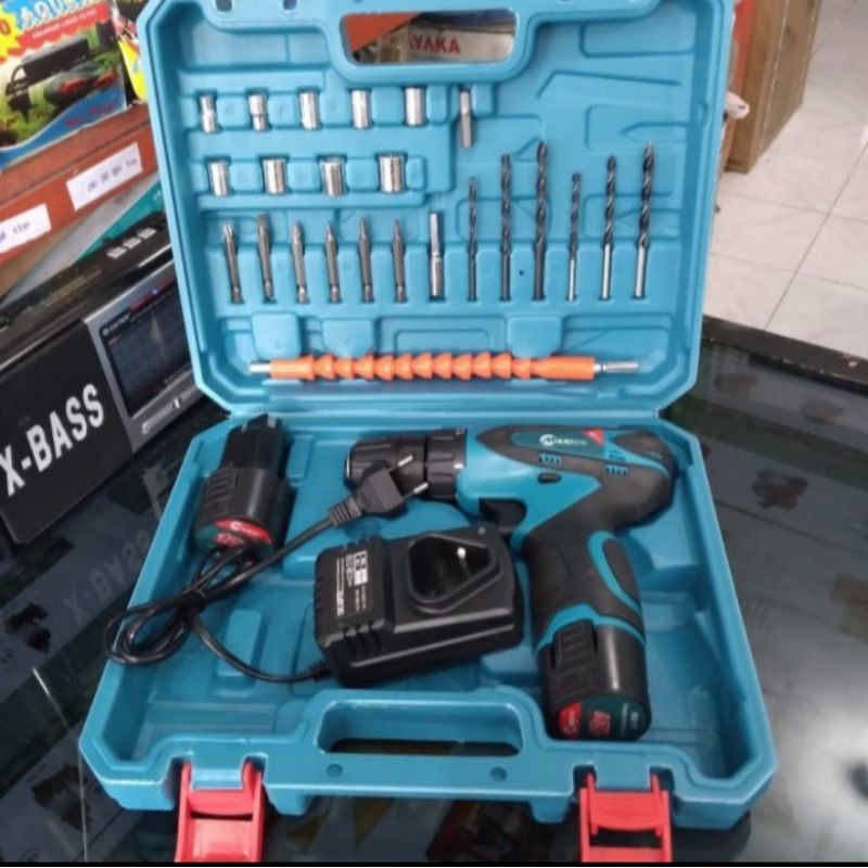 Jual MESIN BOR CAS 12 V SET MESIN BOR CHARGE BATERAI | Shopee Indonesia