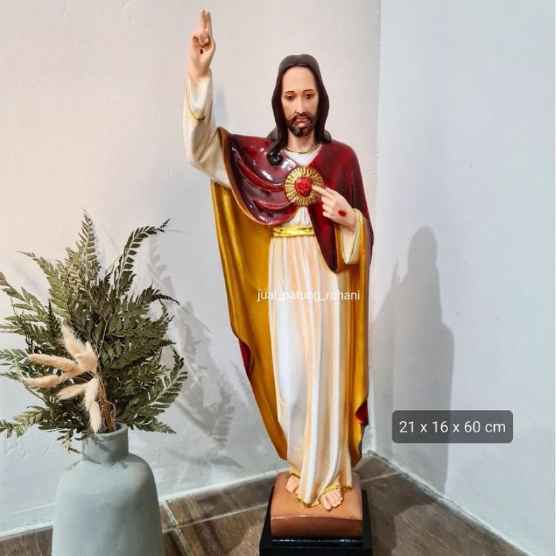 Jual Patung Yesus Hati Kudus Jari Ke atas 60 cm | Shopee Indonesia