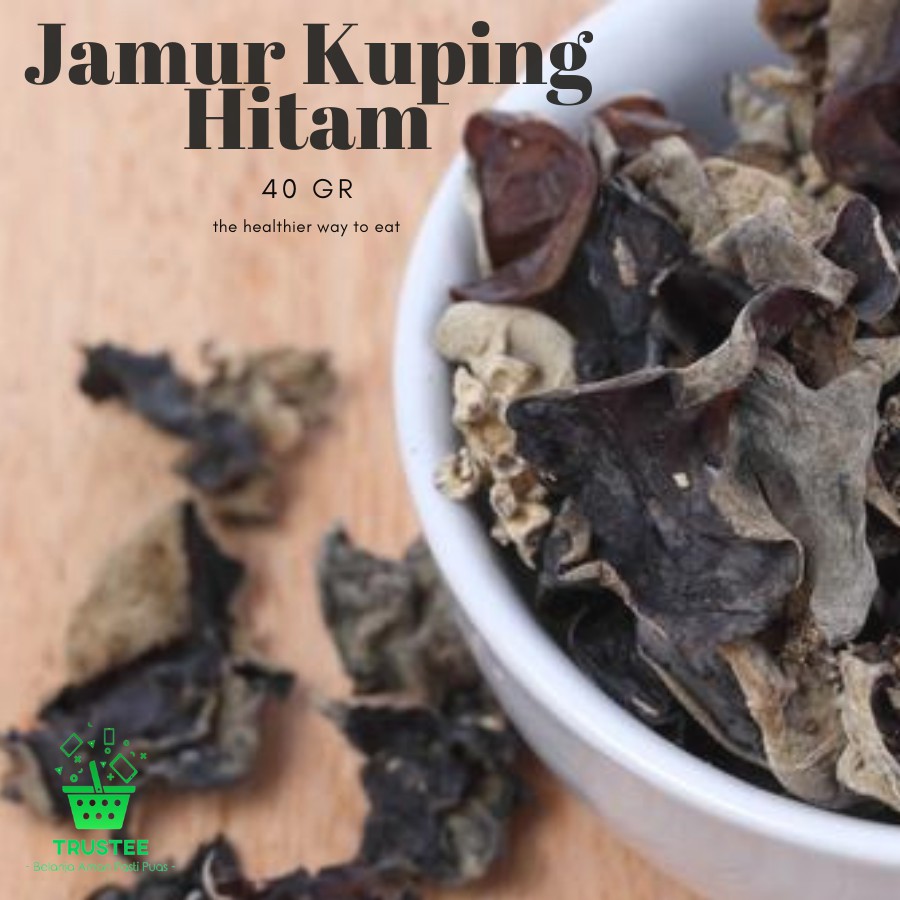 Jual Jamur Kuping Hitam Kering / Hei Mu Er / Dried Black Fungus 40gr ...