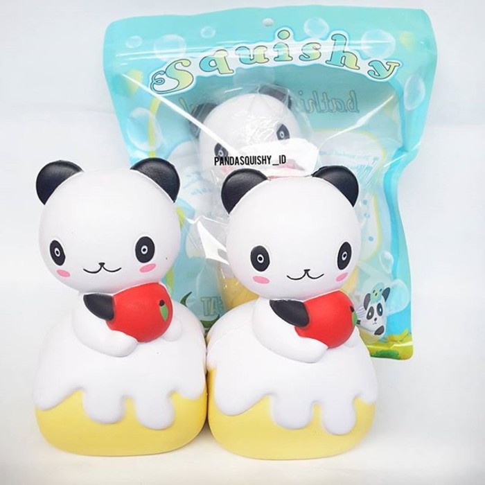 Jual Termurah Squishy Panda Apple Pudding - Suishy Panda Tart Slow Rising | Shopee Indonesia