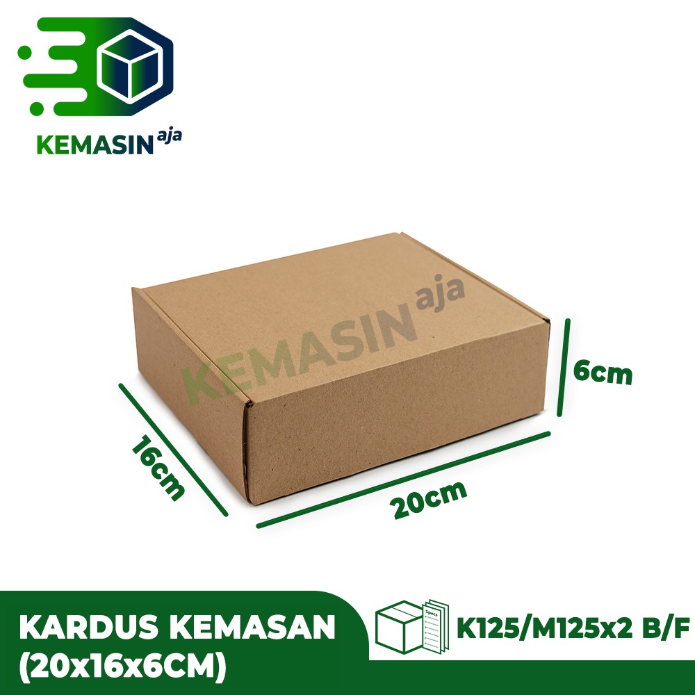 Jual Box Kardus Polos / Packaging Serbaguna Dimensi 20x16x6 cm Box Die ...