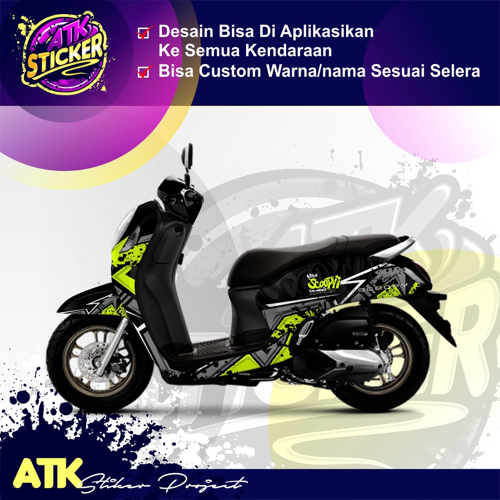 Jual TERMURAHH!!!!!!!! Decal Scoopy 2021 Full Body Full Blok Sticker ...
