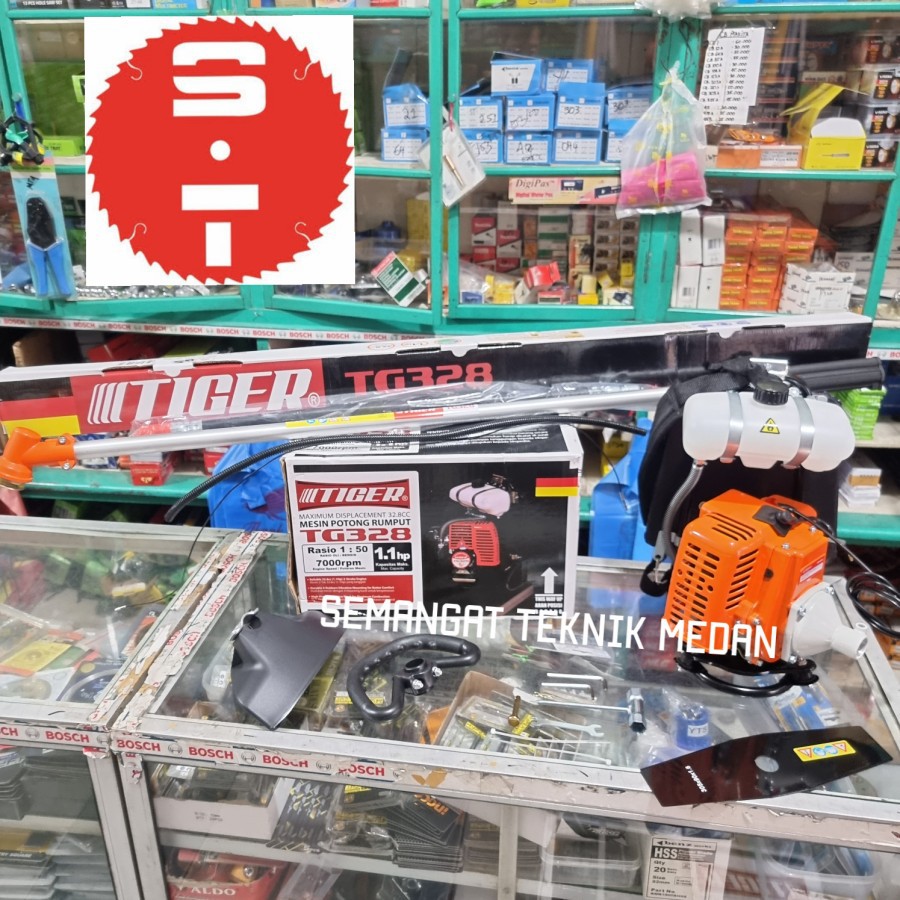 Jual TG328 MESIN POTONG BABAT PANGKAS RUMPUT GRASS CUTTER TIGER TG 328 ...