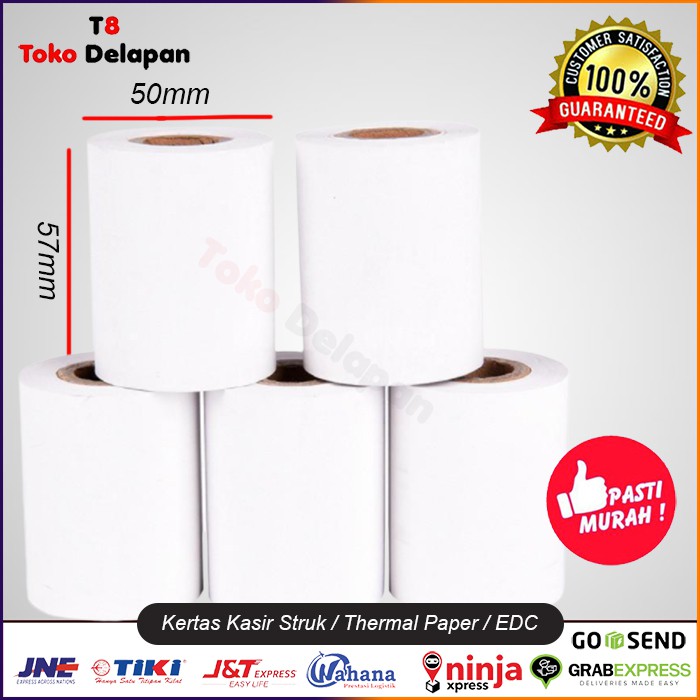 Jual Kertas Kasir Struk / Thermal Paper / EDC - 57mm x 50mm | Shopee ...