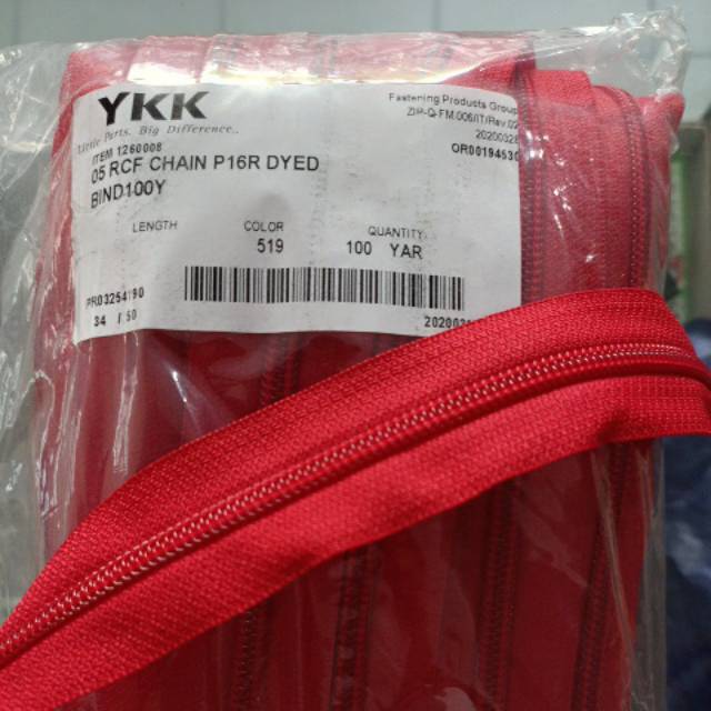Jual Resleting YKK roll no 5 atau resleting YKK meteran no 5 | Shopee Indonesia