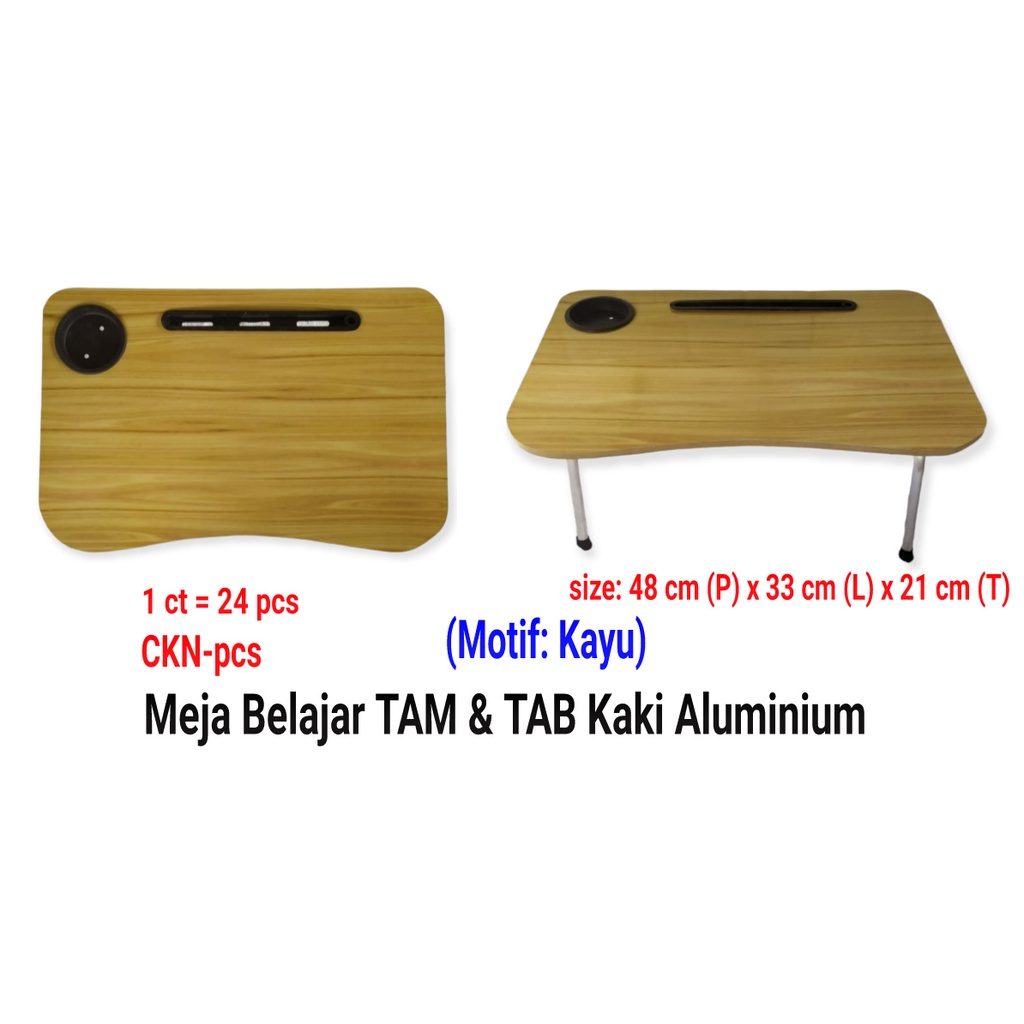 Jual Meja lipat meja laptop dilengkapi tempat minum size 48x33x21cm ...